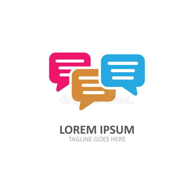 Speech Bubble Logo Symbol Communication Creative Template Design Stock ...