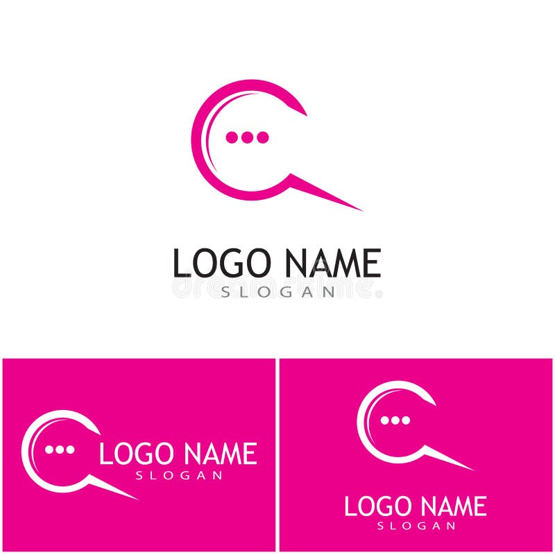 Speech Bubble Logo Template Vector Illustration Stock Vector ...