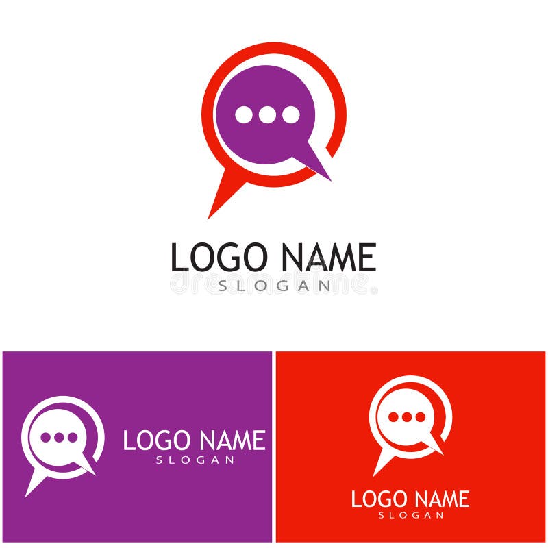 Speech Bubble Logo Template Vector Illustration Stock Vector ...
