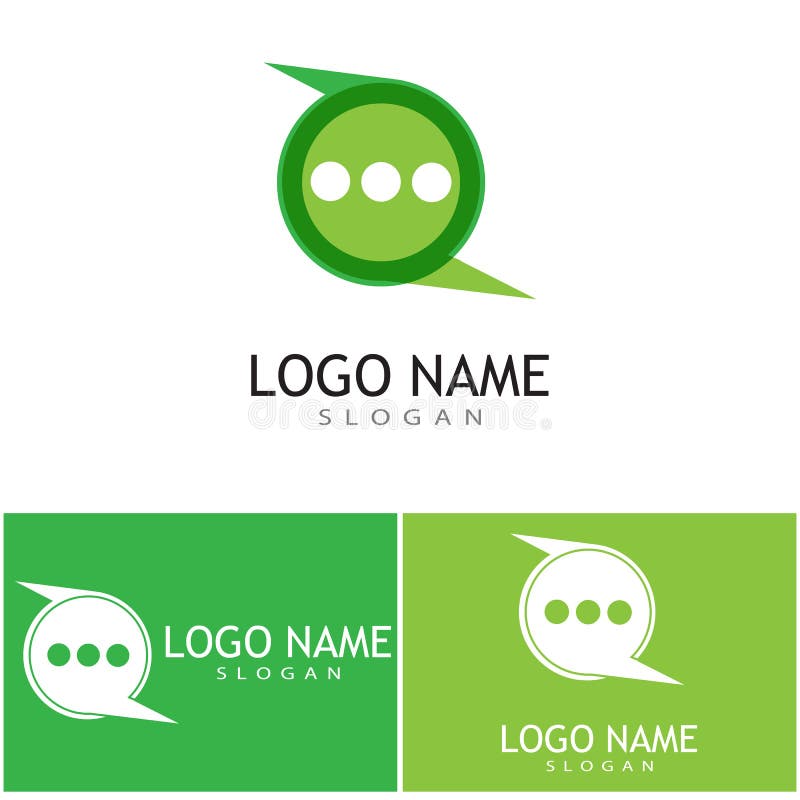 Speech Bubble Logo Template Vector Illustration Stock Vector ...