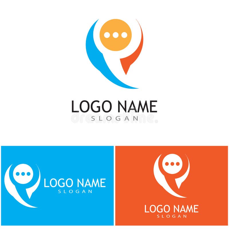 Speech Bubble Logo Template Vector Illustration Stock Vector ...