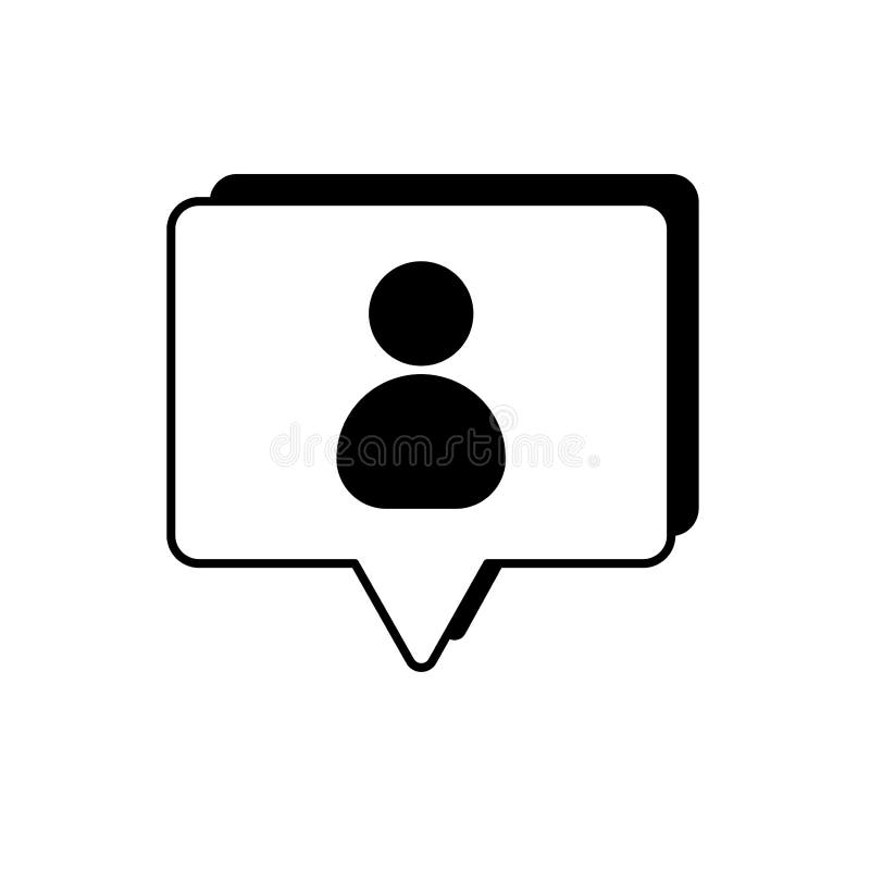 Person Message Icon in Linear Style. Chat Talk Bubble Icon Logo. Vector ...