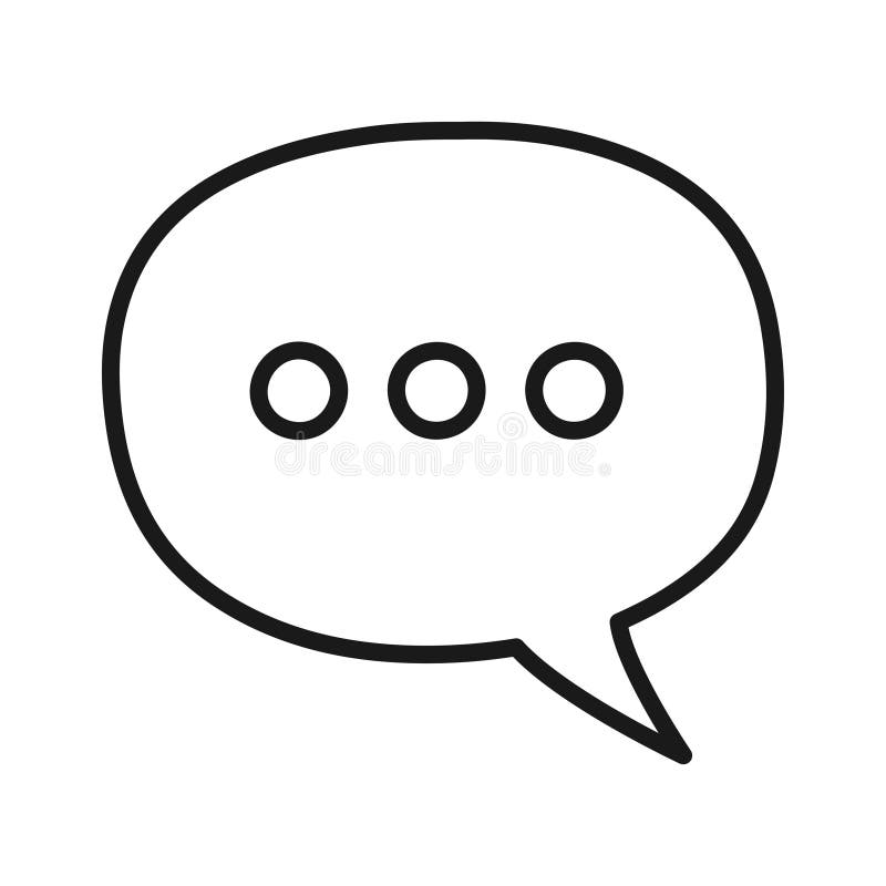 Speech Bubble Message Icon. Chat Bubble Stock Vector - Illustration of ...
