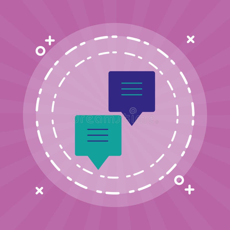 Speech bubble message icon stock vector. Illustration of round - 140675614