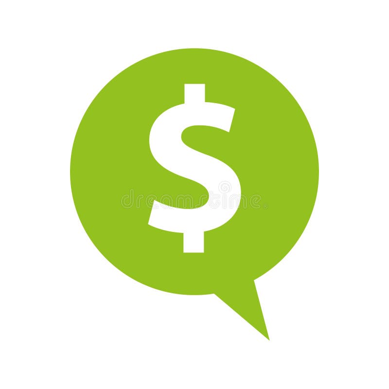 Speech Bubble with Money Symbol Stock Illustration - Illustration of ...