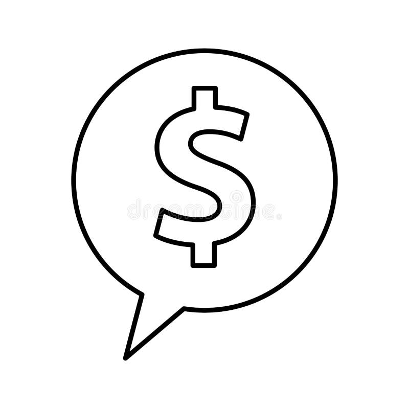 Speech Bubble with Money Symbol Stock Illustration - Illustration of ...