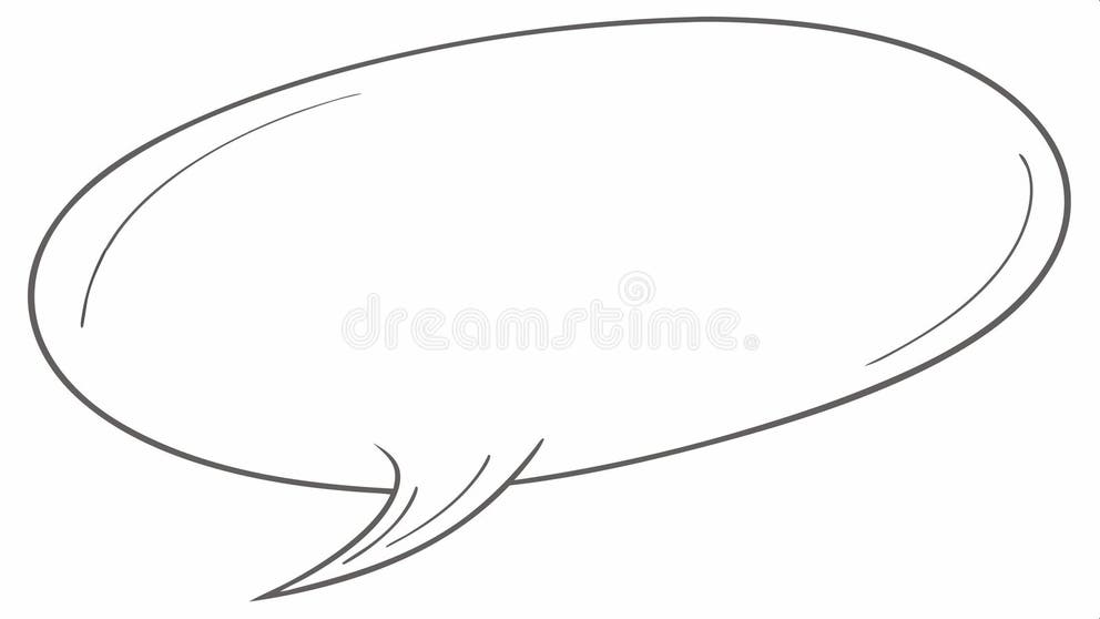 Speech Bubble Outline Simple, Conversation Symbol for Dialogue and Chat ...