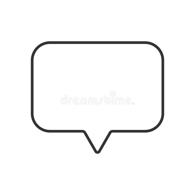 Speech Bubble Outline Vector Illustration Stock Illustration ...