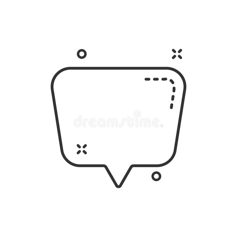 Speech Bubble Outline Vector Illustration Stock Illustration ...