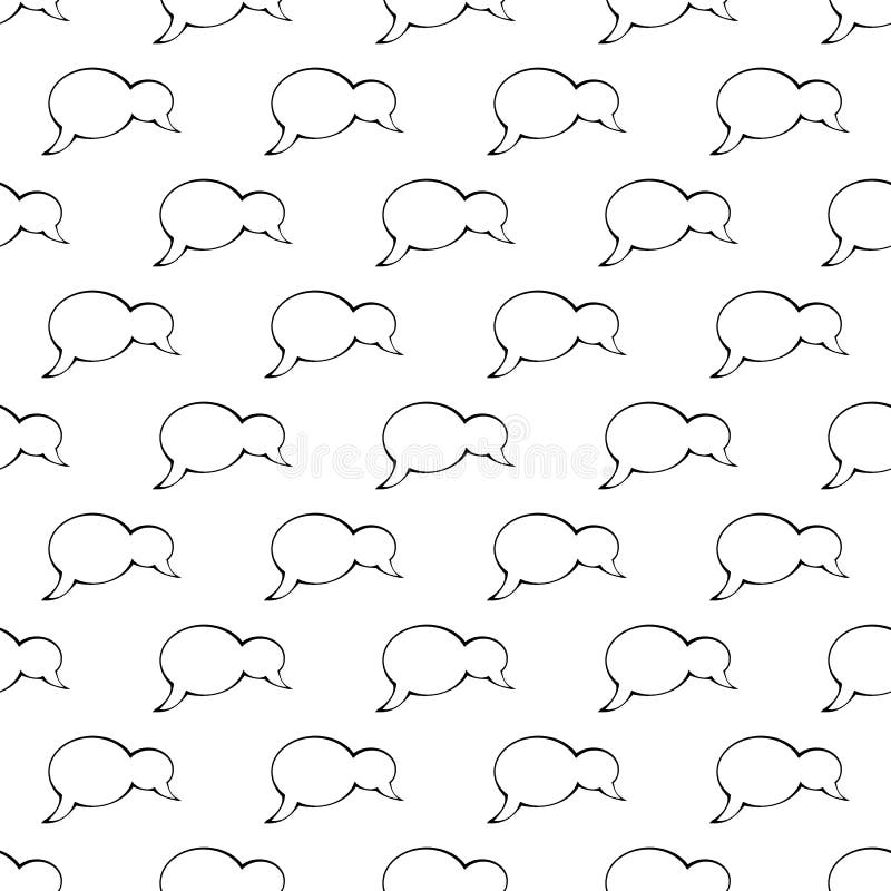 Speech Bubble Pattern Seamless Stock Vector - Illustration of repeat ...