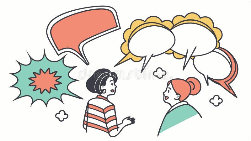 Conversational Exchanges Stock Illustrations – 4 Conversational ...