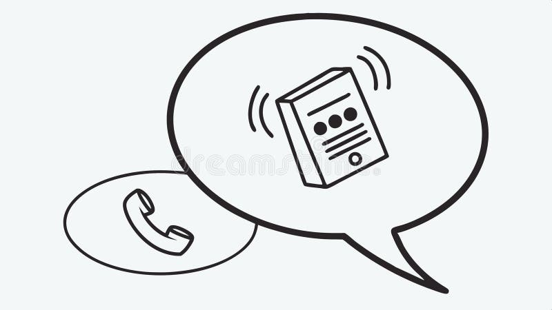 Speech Bubble with Phone Icon, Mobile Communication Vector Design ...