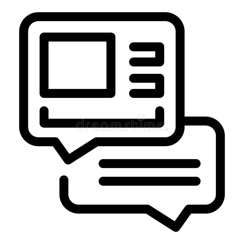 Speech Bubble with Photo and Text Messaging Icon Stock Vector ...