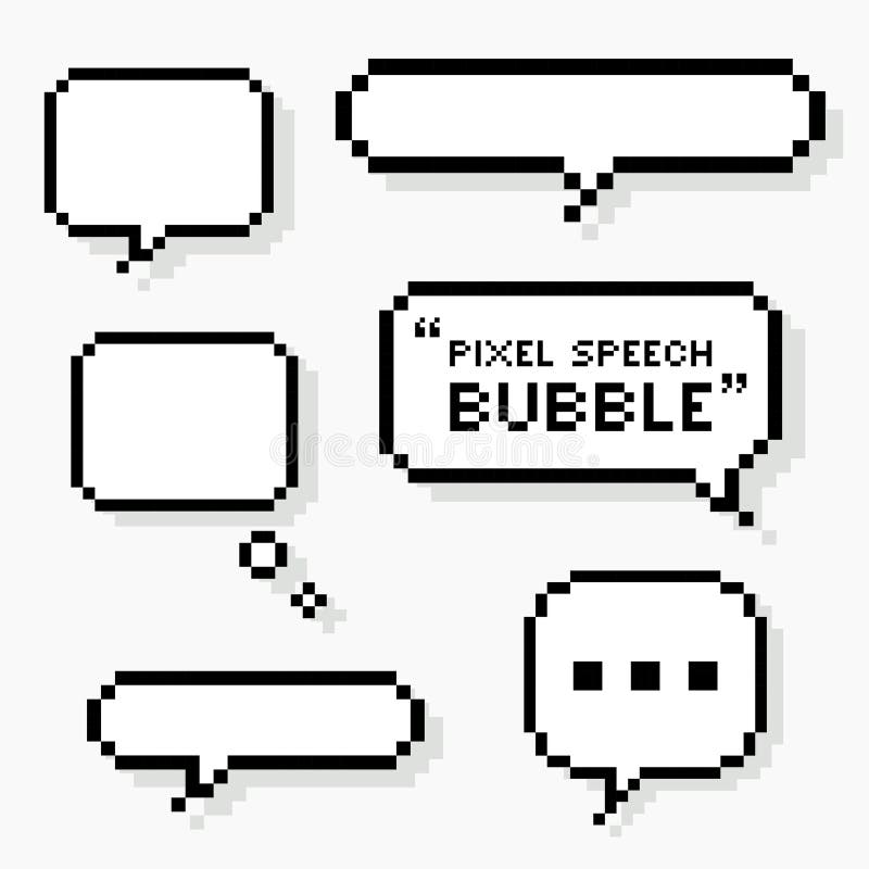 Speech Bubble Pixel Art 8 Bit Style Stock Vector - Illustration of ...