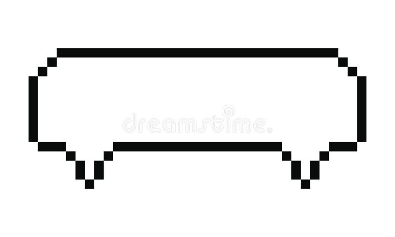 Speech Bubble Pixel Art Style. Chatting, Dialog and Discuss in 8-bit ...