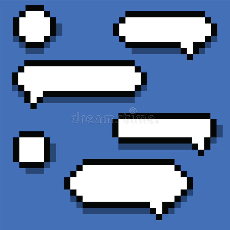 Speech Bubble. Pixel Art Style Stock Vector - Illustration of school ...