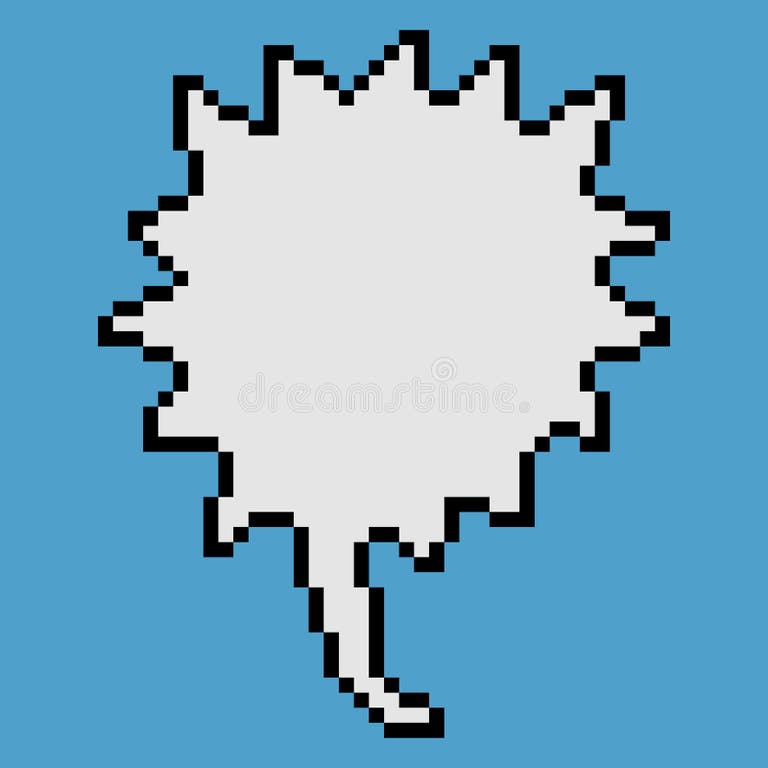 Speech Bubble, Place for Text Boxes with Pixel Art Stock Vector ...