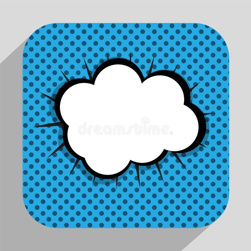Speech Bubble Pop Art Background on Dot Background Vector Illust Stock ...