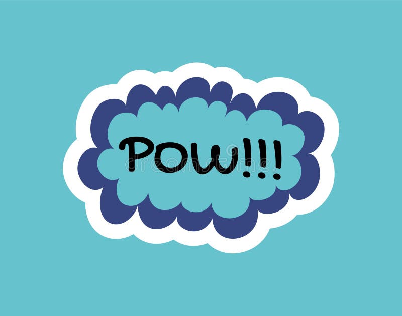 Speech bubble pow icon stock illustration. Illustration of design ...