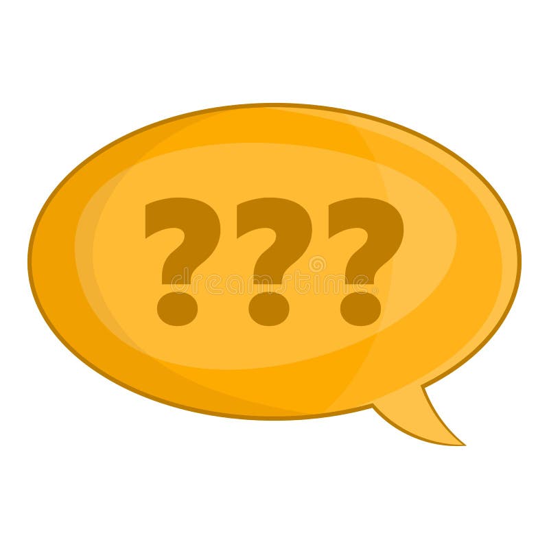 Speech Bubble with Question Icon, Cartoon Style Stock Vector ...