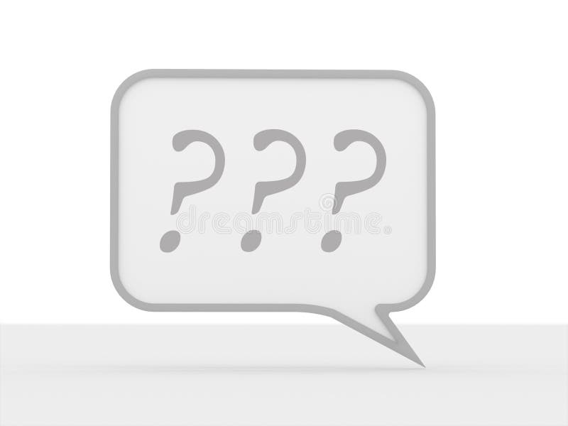 Speech Bubble with Question Marks Stock Illustration - Illustration of ...