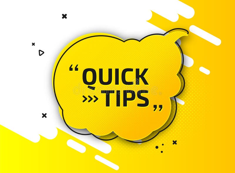 Useful Quick Tip. Trick Suggesting Advice and Help Stock Vector ...