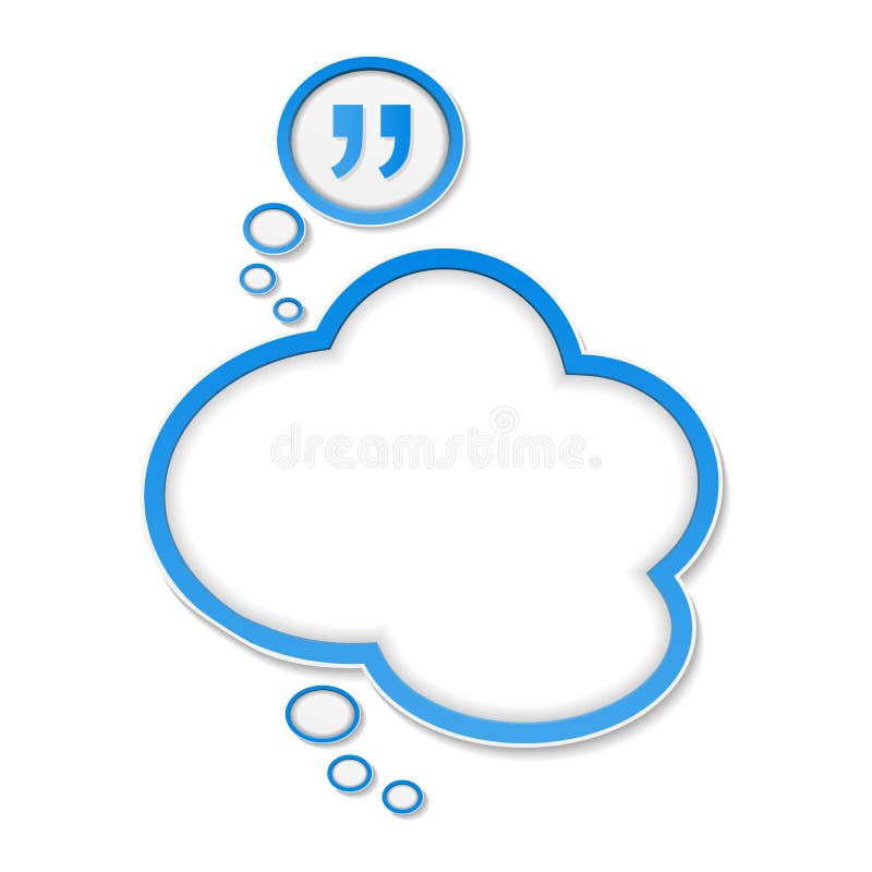 Speech Bubble with Quote stock vector. Illustration of feedback - 57322719