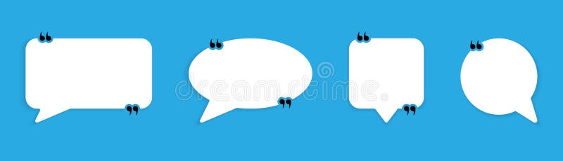 Quote Box Frame Set. Frame for Quotes Line Icon. Text Boxes for Speech ...