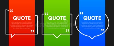 Speech Bubble Quote Template. Blank Speech Bubble in Different Color ...