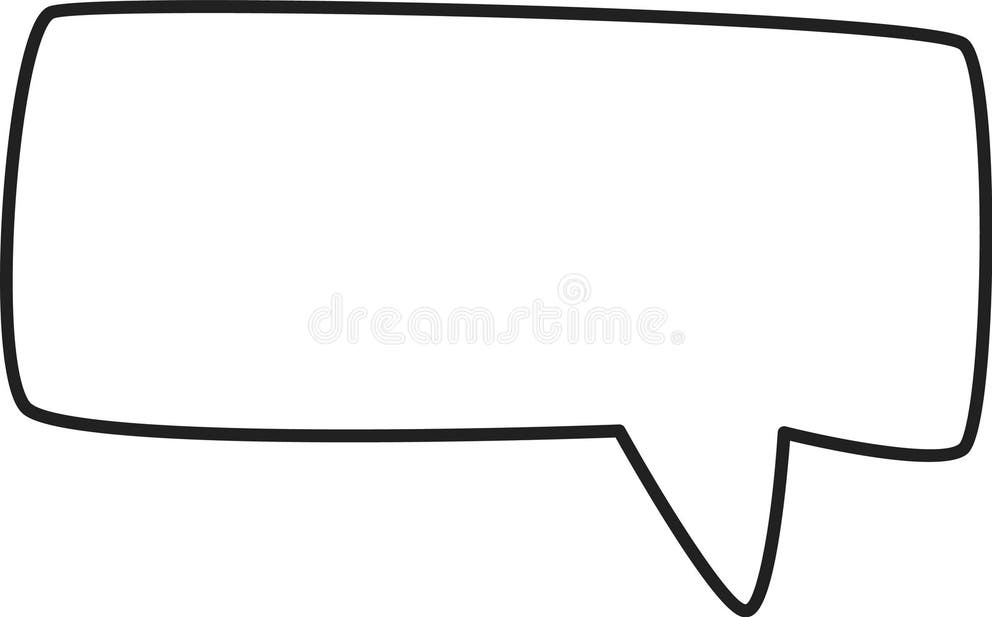 Speech Bubble Rectangle Doodle Stock Vector - Illustration of comic ...