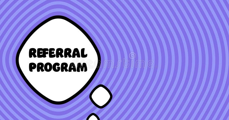 Speech Bubble with Referral Program Text. Boom Retro Comic Style. Pop ...