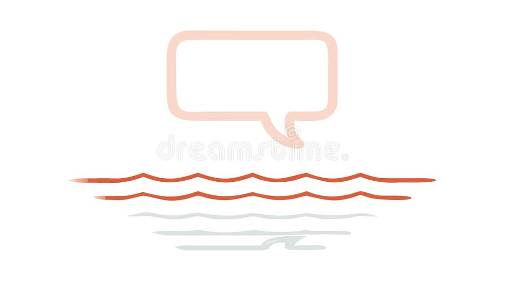 Speech Bubble with Rippling Water Lines Vector Icon, Vector Design ...