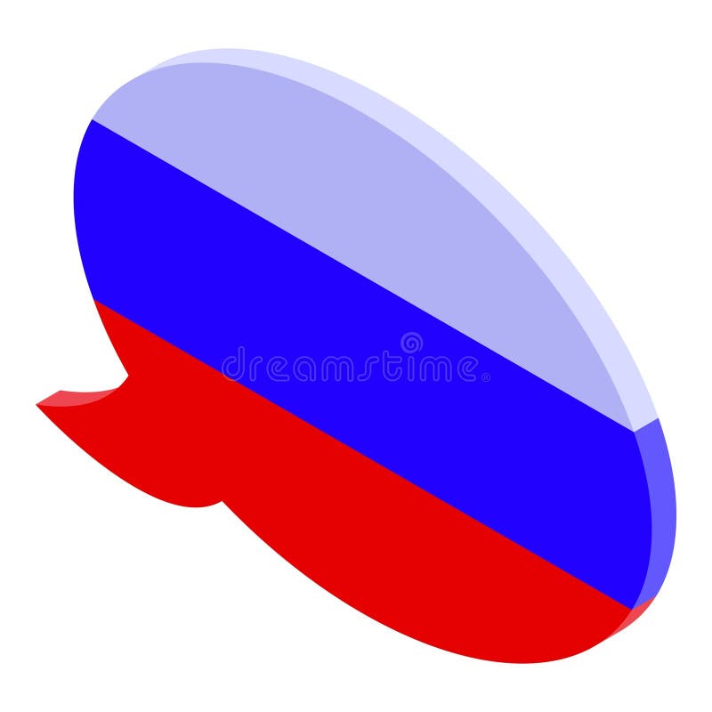 Russian Flag Speech Bubble Communicating International Relations Stock ...