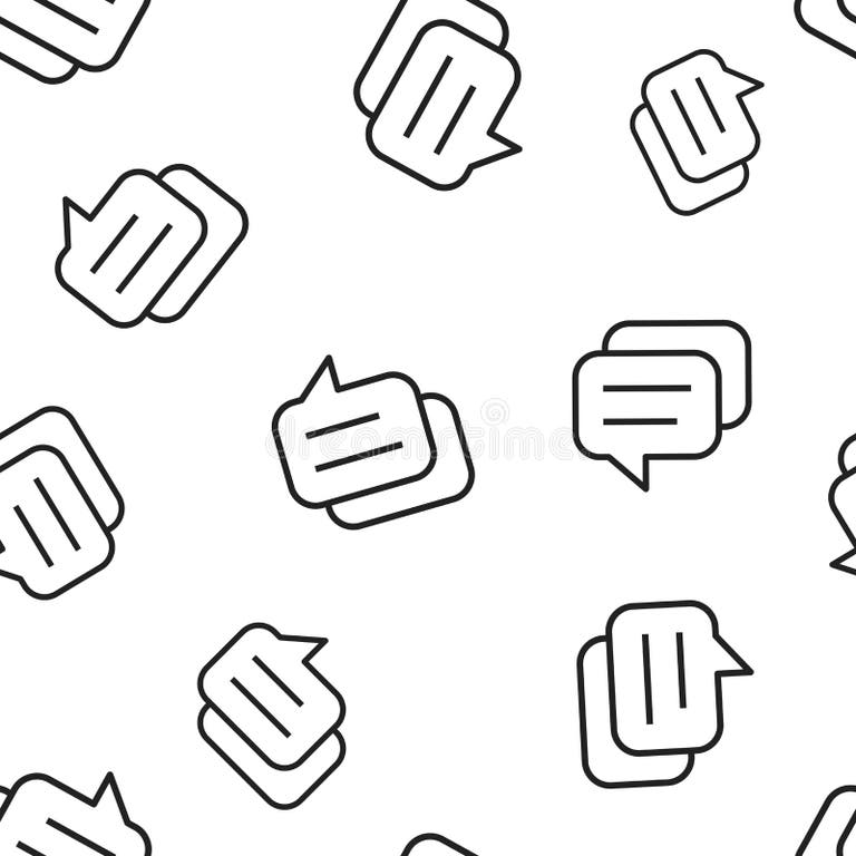 Speech Bubble Seamless Pattern Background. Business Concept Vector Illustration. Discussion ...