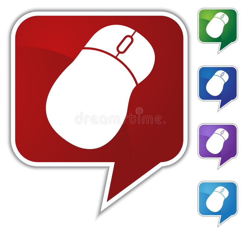 Speech Bubble Set - Mouse stock vector. Illustration of computer - 10059751
