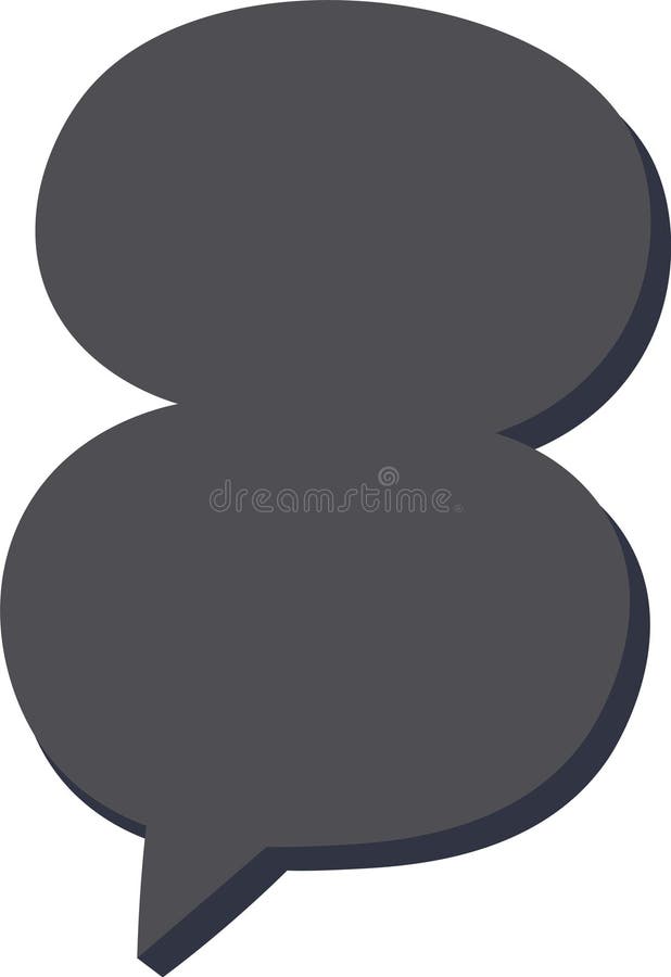 Speech Bubble 8 Shape stock vector. Illustration of bubble - 309658289