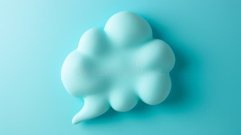 Speech Bubble Shaped Balloon on Blue Background - Communication Theme ...