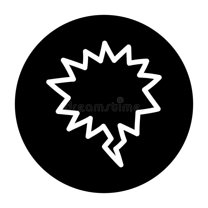 Speech Bubble Sharp Form Color Line Icon. Communication Cloud Stock ...