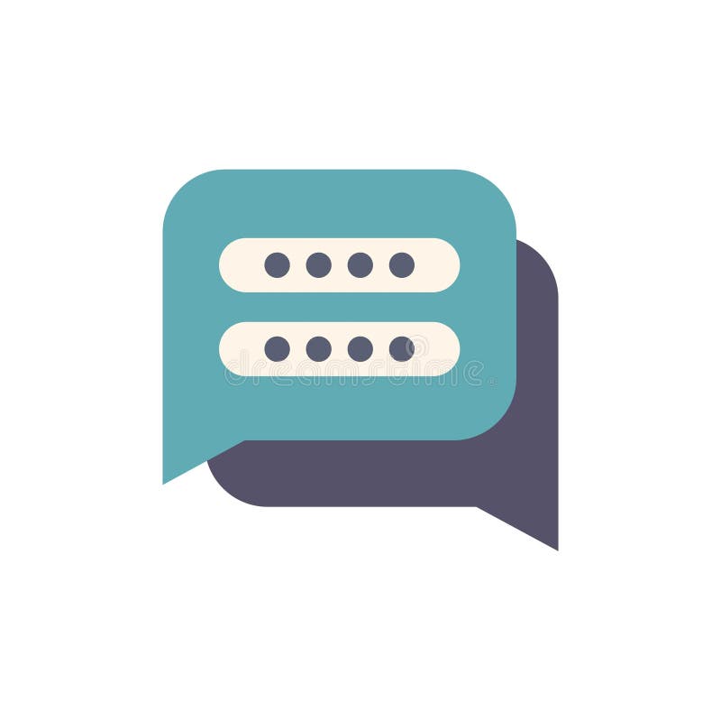 Speech Bubble Showing Hidden Password with Covered Dots for Online ...