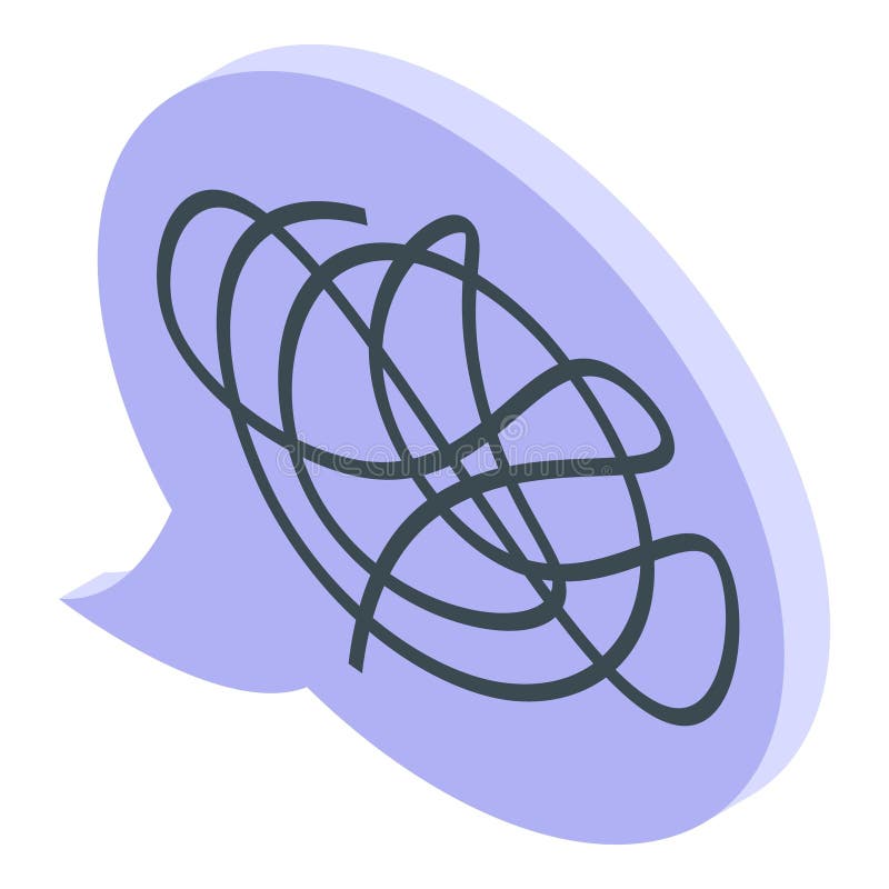 Speech Bubble Showing Tangled Lines Representing Confused Thoughts ...