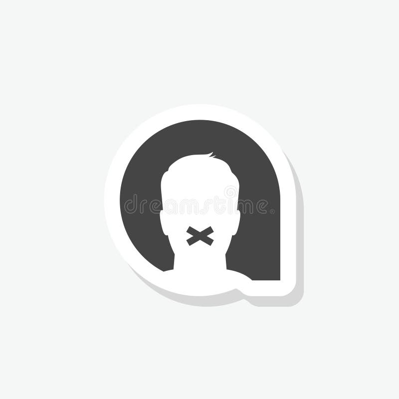 Silence Sticker Stock Illustrations – 1,360 Silence Sticker Stock ...