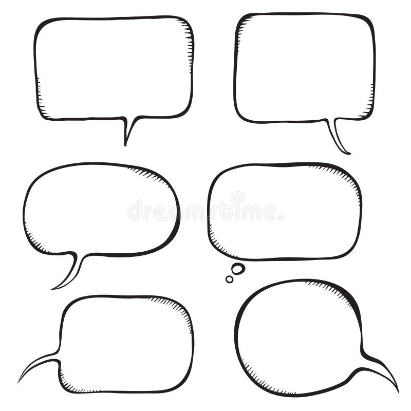 Speech Bubble. Sketch Vector Illustration Stock Vector - Illustration ...
