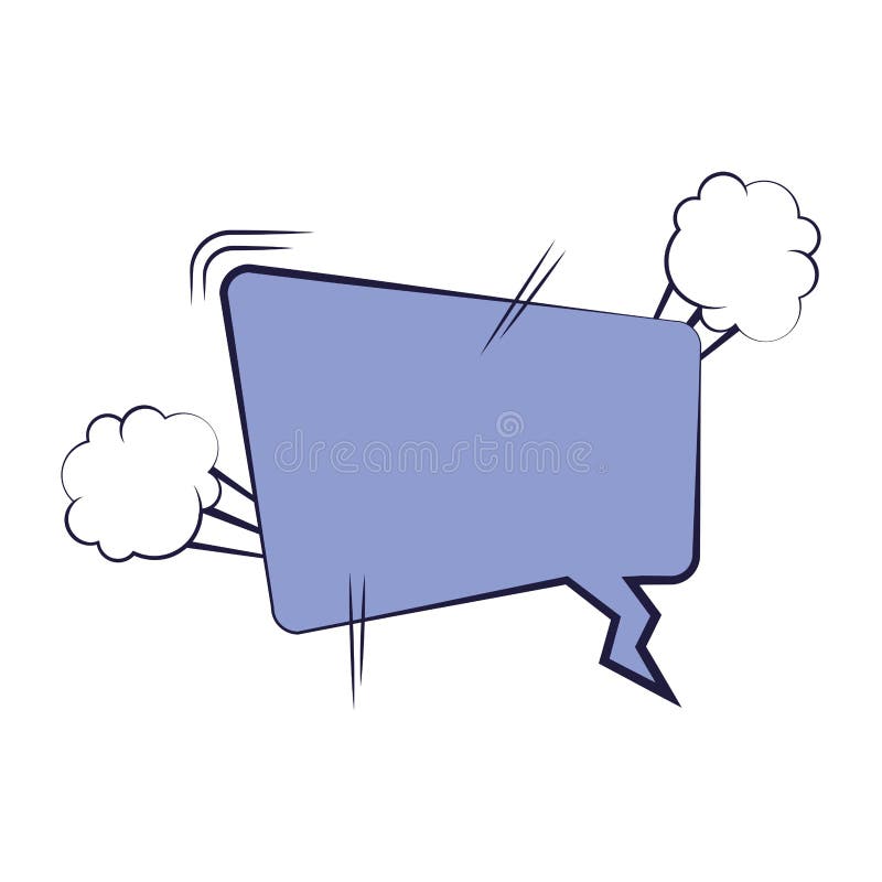 Speech Bubble with Smoke Pop Art Style Stock Vector - Illustration of ...