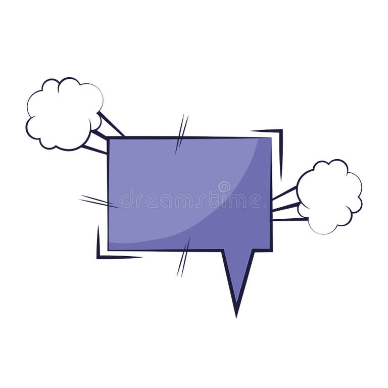 Speech Bubble with Smoke Pop Art Style Stock Vector - Illustration of ...