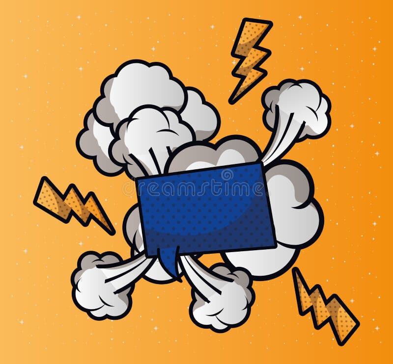 Speech Bubble with Smoke Pop Art Style Stock Vector - Illustration of ...