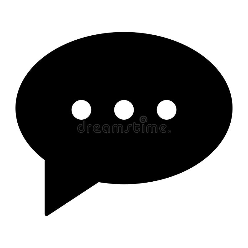 Speech Bubble Solid Icon. Message Vector Illustration Isolated on White Stock Vector ...