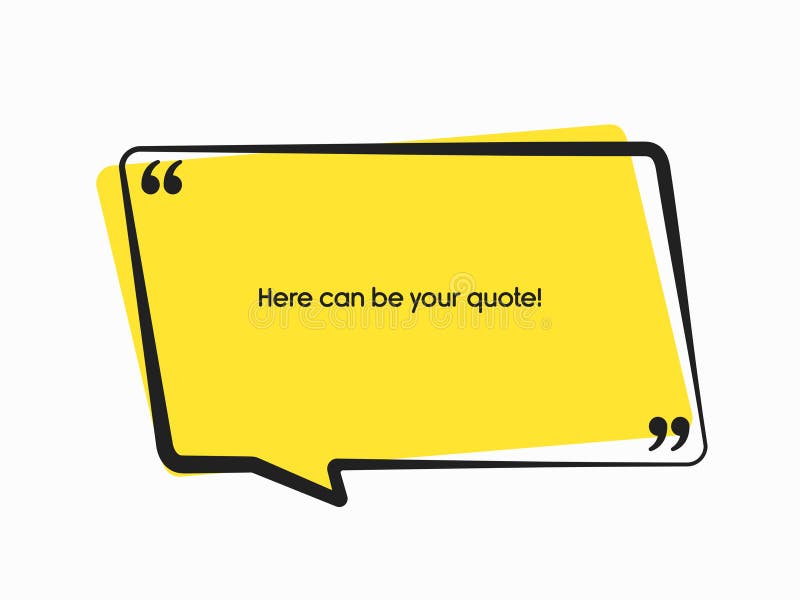 Speech Bubble. Space for Quote Text, Frame Message Stock Illustration ...
