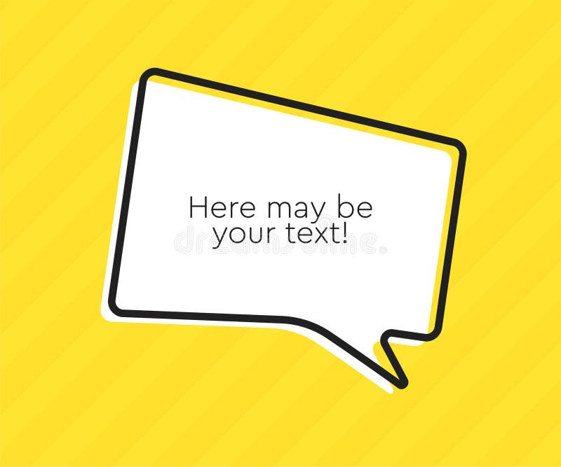 Speech Bubble. Space for Quote Text, Frame Message Stock Vector ...