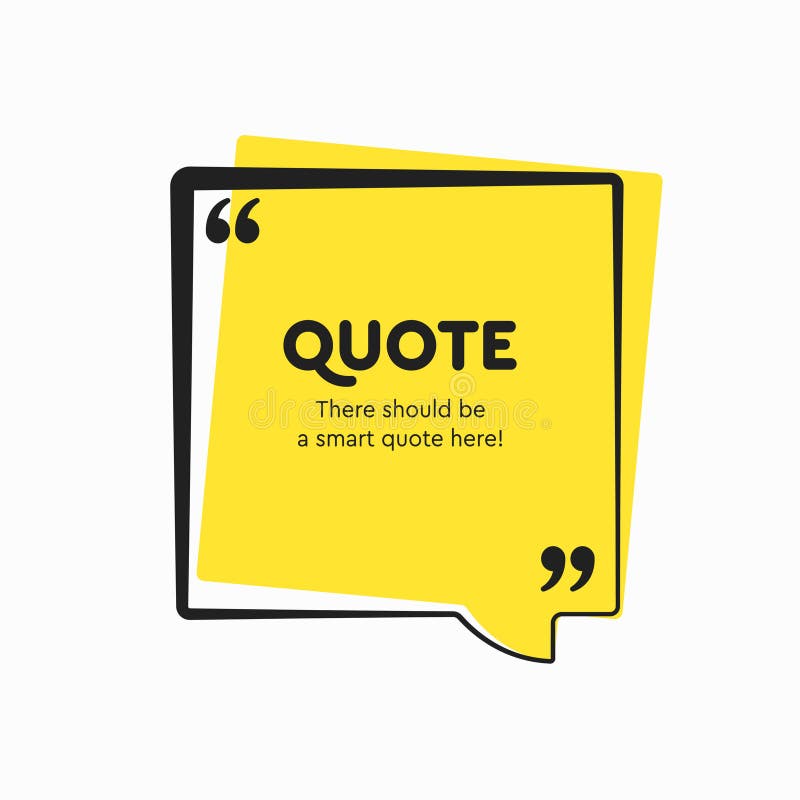 Speech Bubble. Space for Quote Text, Frame Message Stock Illustration ...