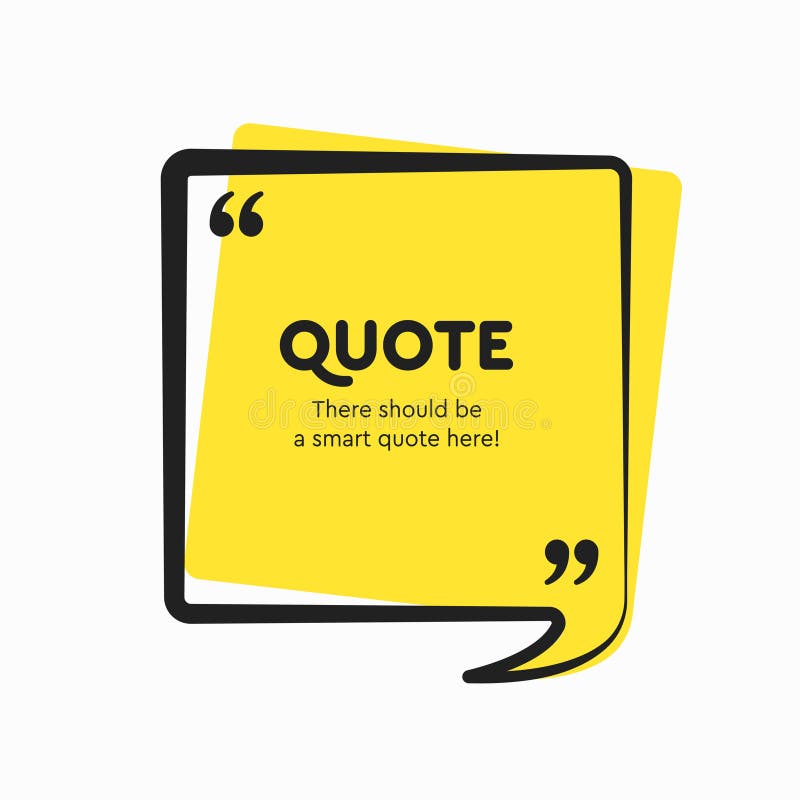 Speech Bubble. Space for Quote Text, Frame Message Stock Illustration ...